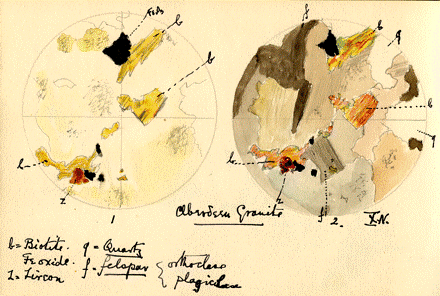 Thin section sketch by Rachel Workman | The Geological Society Blog