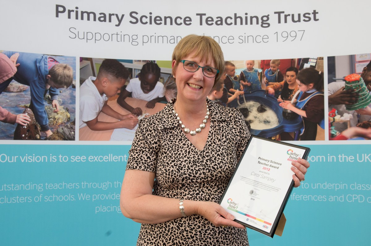 Primary Science Teaching Trust Endorsed Award for Carol Sampey | The ...